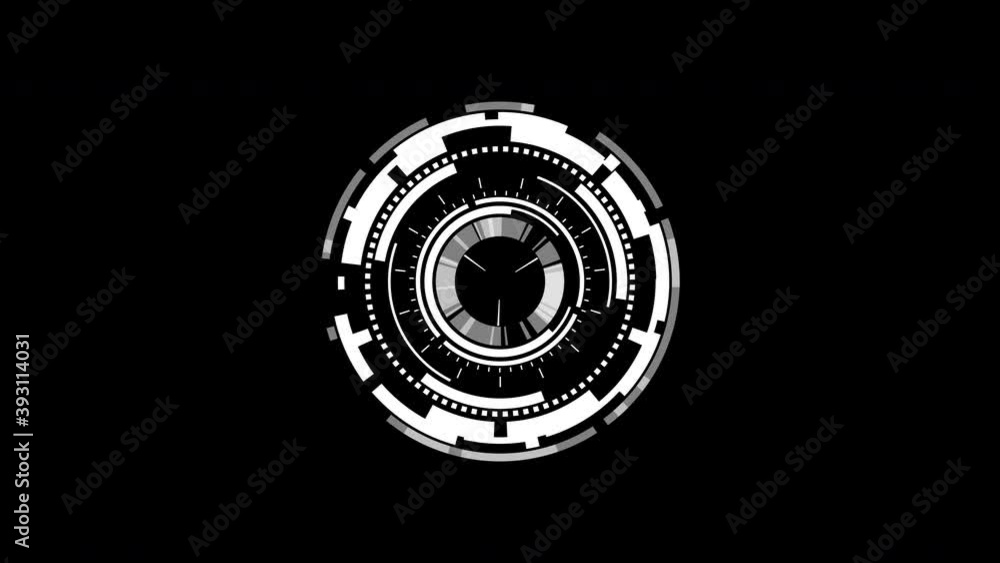 HUD interface circle, Technological futuristic template. Sci-Fi circle ...