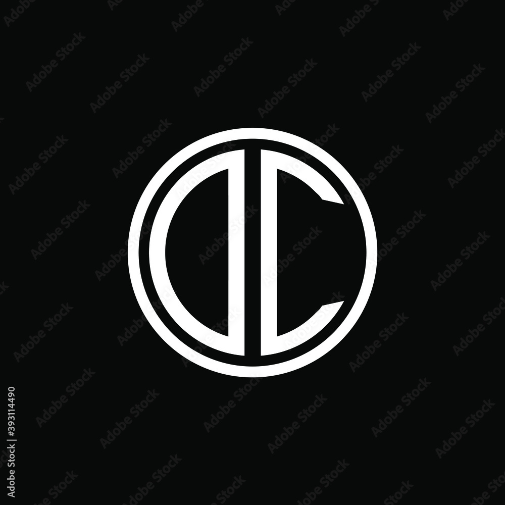 DC MONOGRAM letter icon design on BLACK background.Creative letter DC/D ...