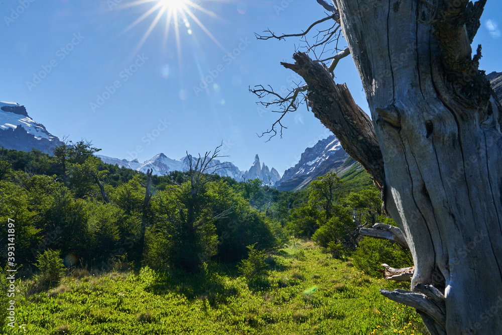 Cerro Torre next to Mount Fitzroy is a high and characteristic Mountain ...