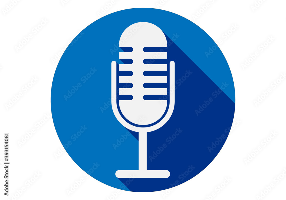 Icono de micrófonos de radio en fondo blanco. vector de Stock | Adobe Stock