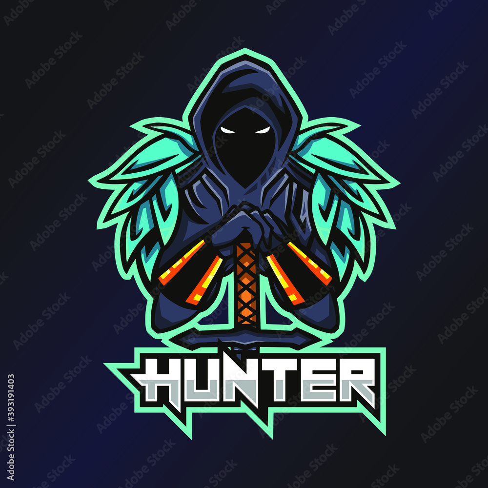 Hunter Esports Logo. Warrior Logo. Esport Team Logo. Streamer Gaming ...