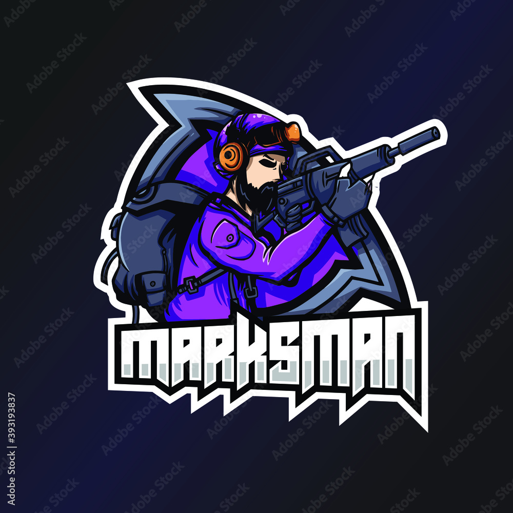Marksman Esports Logo. Soldier Logo. Esport Team Logo. Streamer Gaming ...