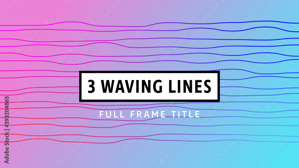 3 Waving Lines Full Frame Title Stock Template | Adobe Stock