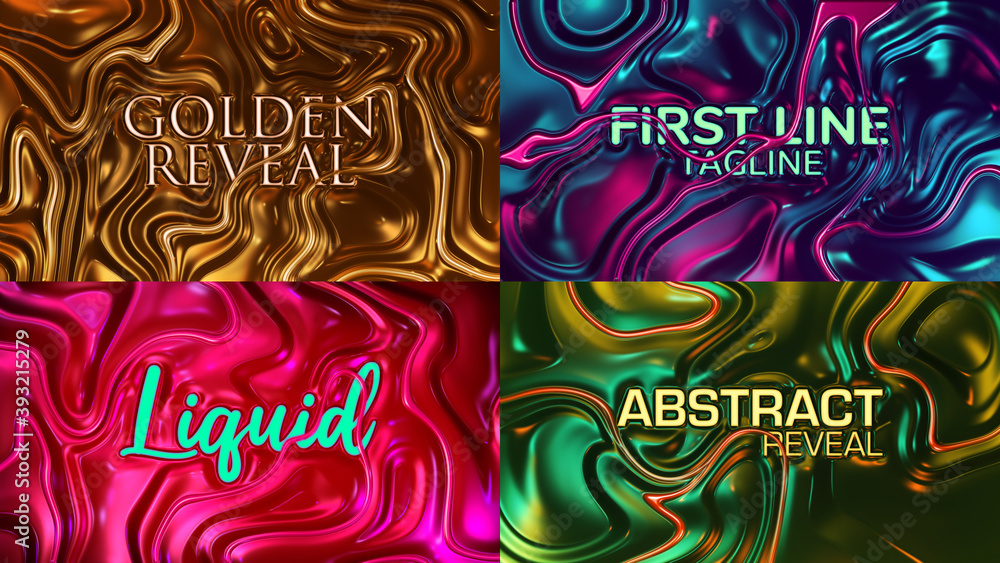 Colorful Abstract Oil Title Stock Template | Adobe Stock