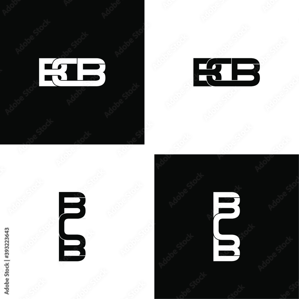 bcb letter original monogram logo design set Stock Vector | Adobe Stock
