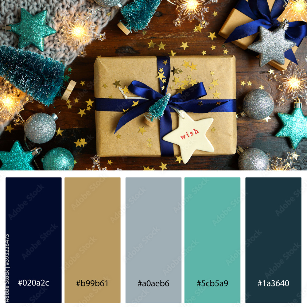 Christmas Farmhouse Blue Decor Trend Designer Pack Color Palette ...