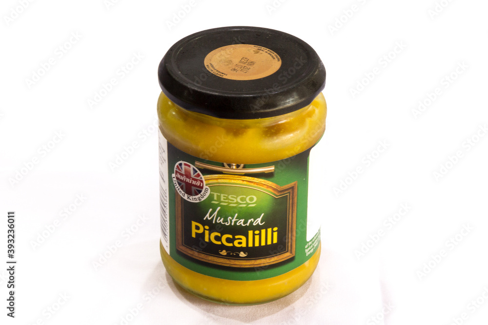 Tesco nustard piccalilli Stock Photo | Adobe Stock