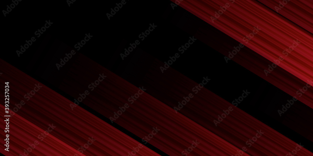 Abstract red line and black background for business card, cover, banner ...