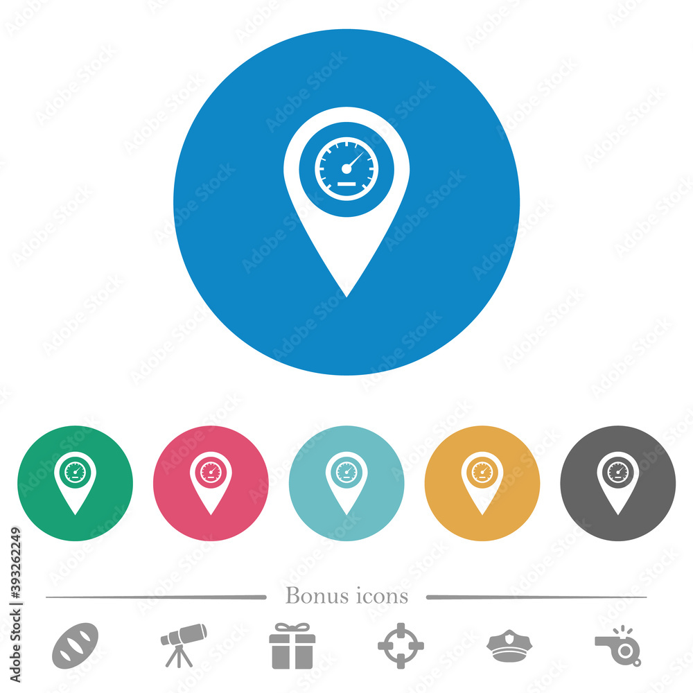 Speedcam GPS map location flat round icons Stock Vector | Adobe Stock Speedcam GPS map location flat round icons Stock Vector | Adobe Stock