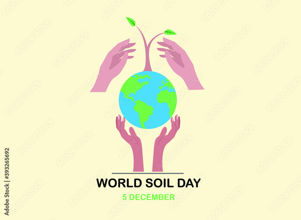 World Soil Day Vector Concept: Volunteer hands are protecting earth ...