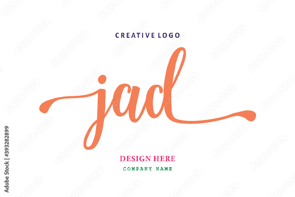 JAD lettering logo is simple, easy to understand and authoritative ...