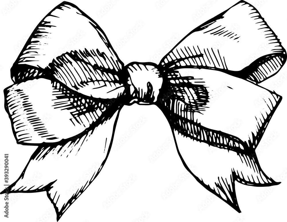 Christmas Bow Drawing