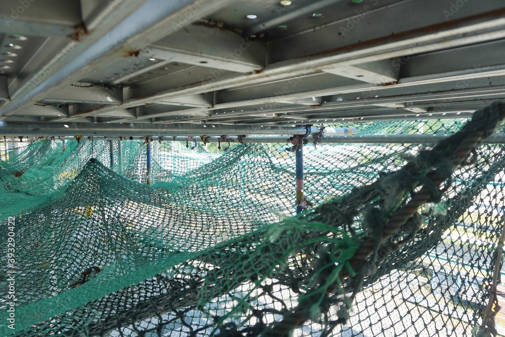 Safety net install under the scaffold floor to prevent drop objects ...
