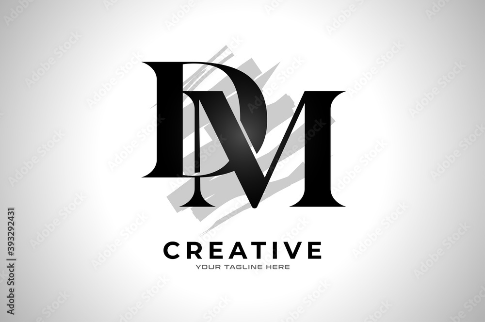 Abstract Initial letter D and M logo, usable for business and brand ...