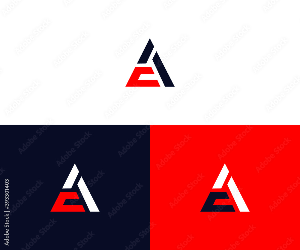 Vetor de AC logo design CA LOGO DESIGN do Stock | Adobe Stock