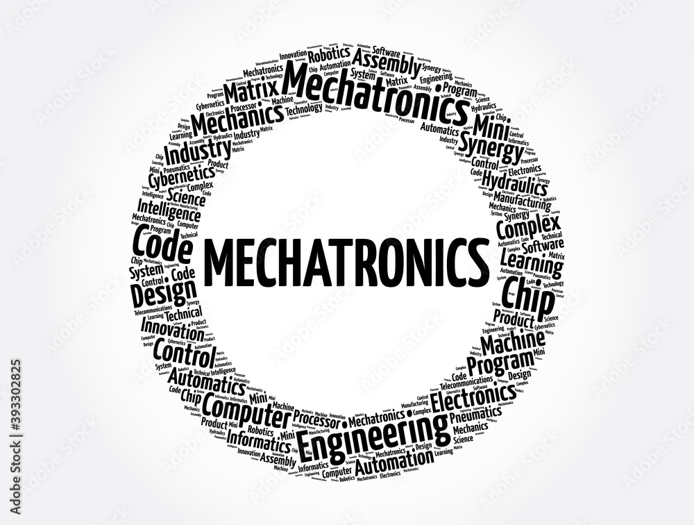 Mechatronics word cloud collage, concept background Stock Illustration ...