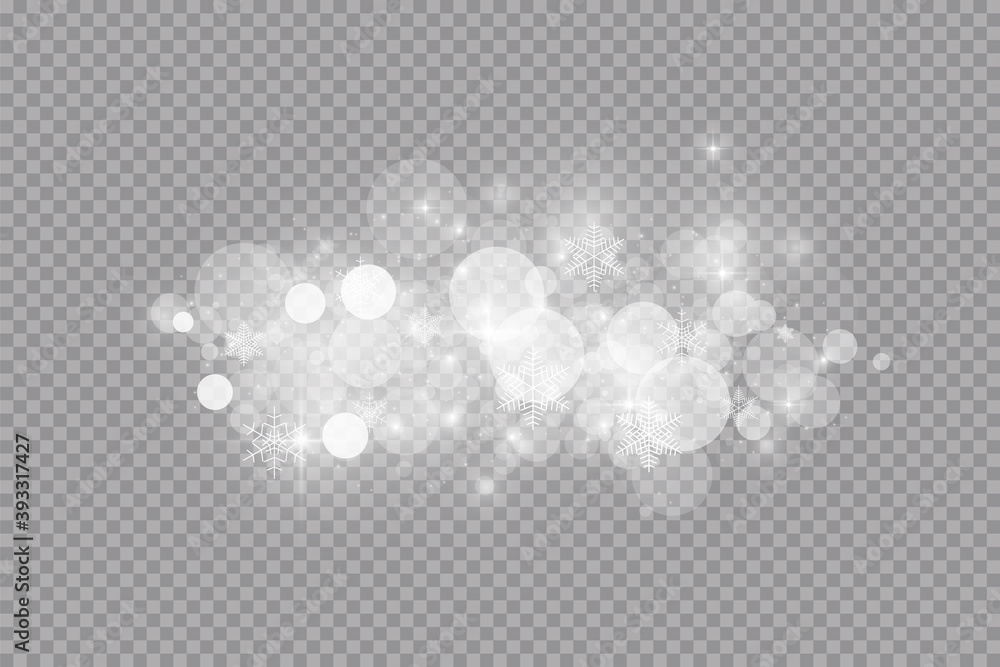 Glow light effect. Vector illustration. Christmas flash dust. White ...