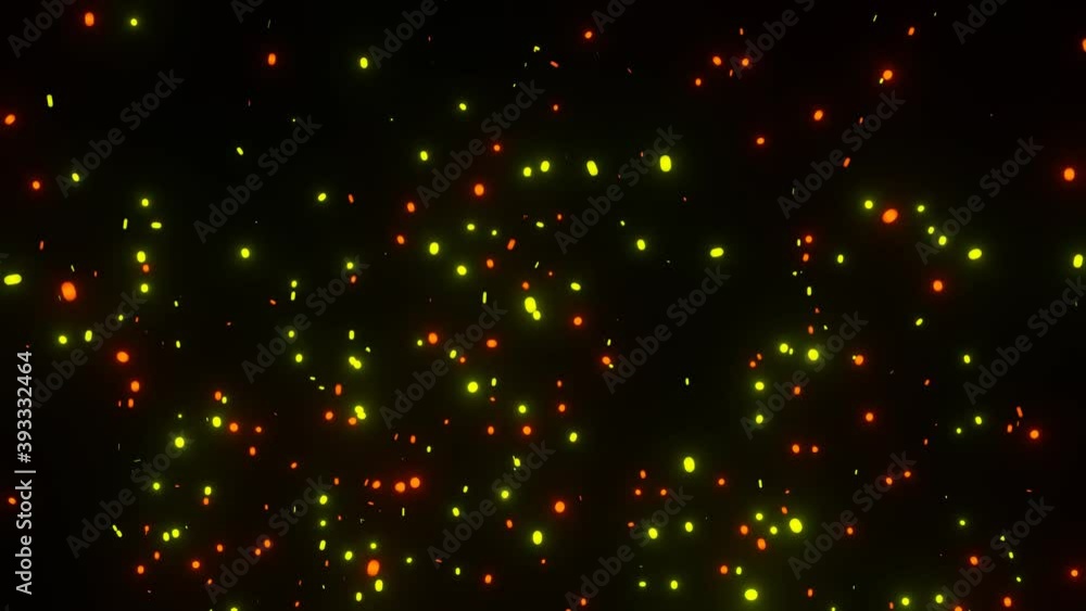 Beautiful Random Floating Particles in dark Background. Magical ...