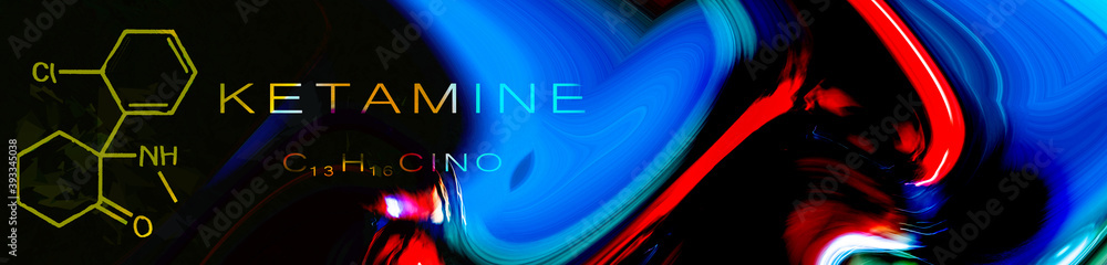 Ketamine. Dissociative ketamine. Chemical formula, molecular structure ...