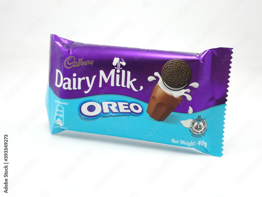Cadbury dairy milk chocolate bar and oreo in Manila, Philippines Stock ...