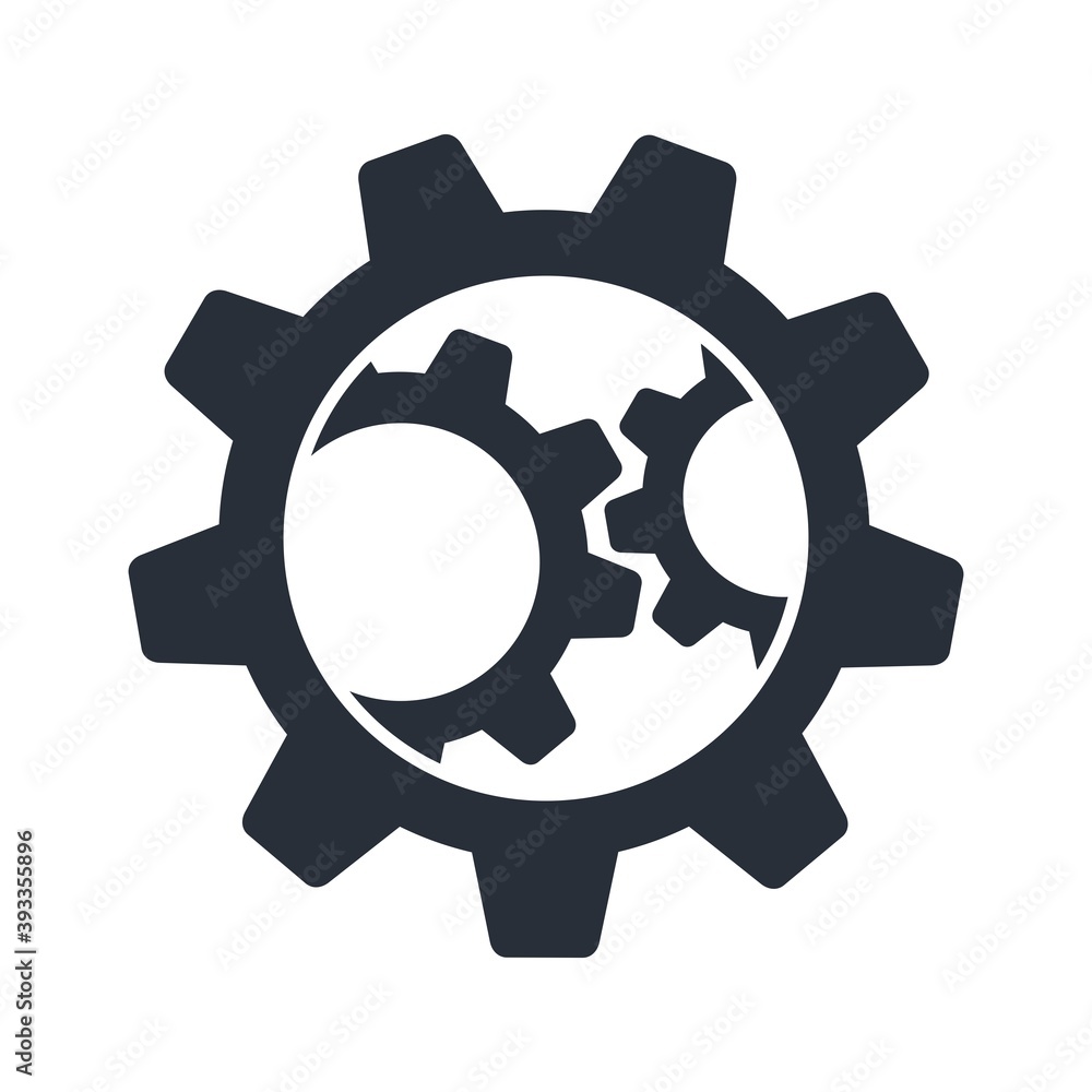 Three interacting systems. Transmission wheels rotation sign. The ...