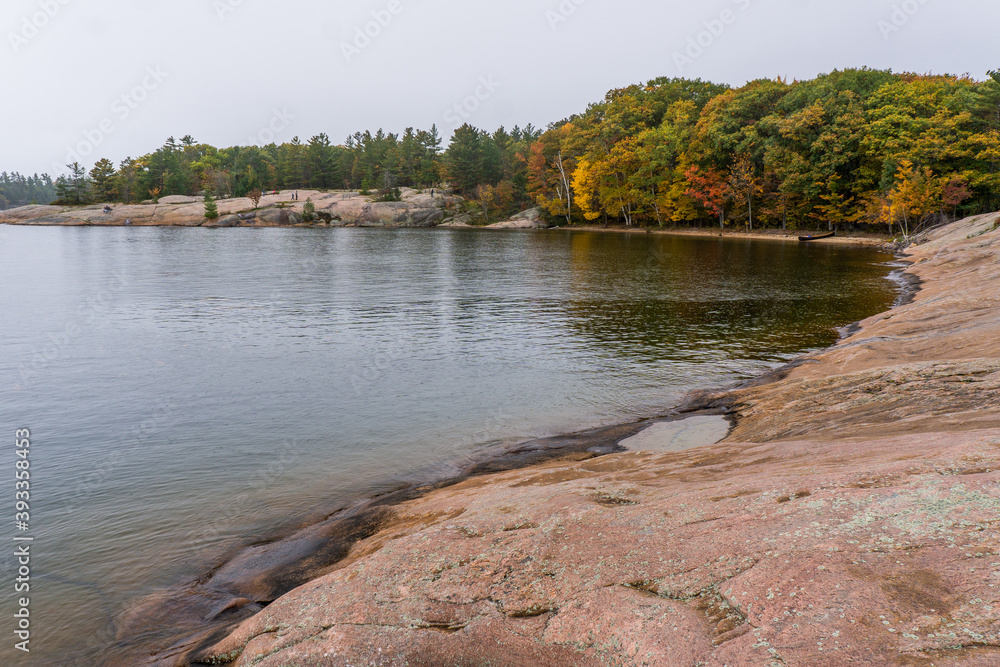 Killbear Provincial Park, a small park with typical Georgian bay landscape: lake Huron ...