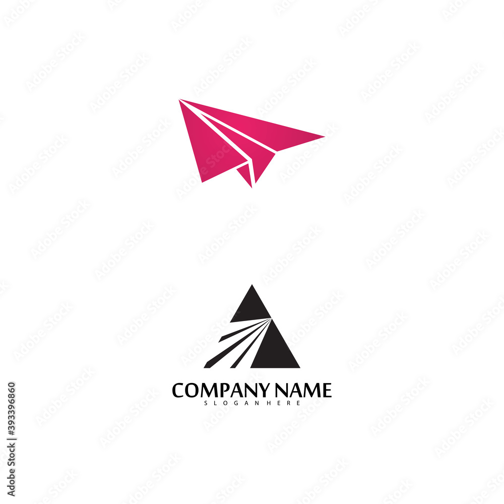 Paper plane logo vector illustration Stock Vector | Adobe Stock