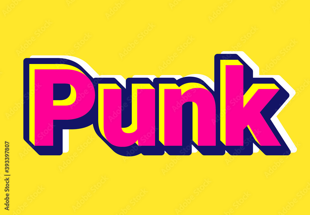 Simple and Bold Pop Text Effect Stock Template | Adobe Stock