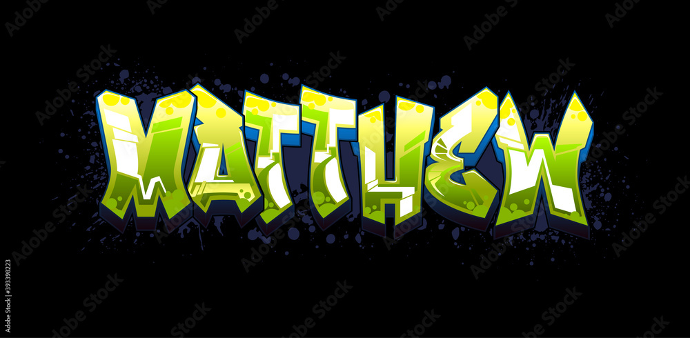 Matthew. A cool Graffiti styled Name design. Legible letters for all ...