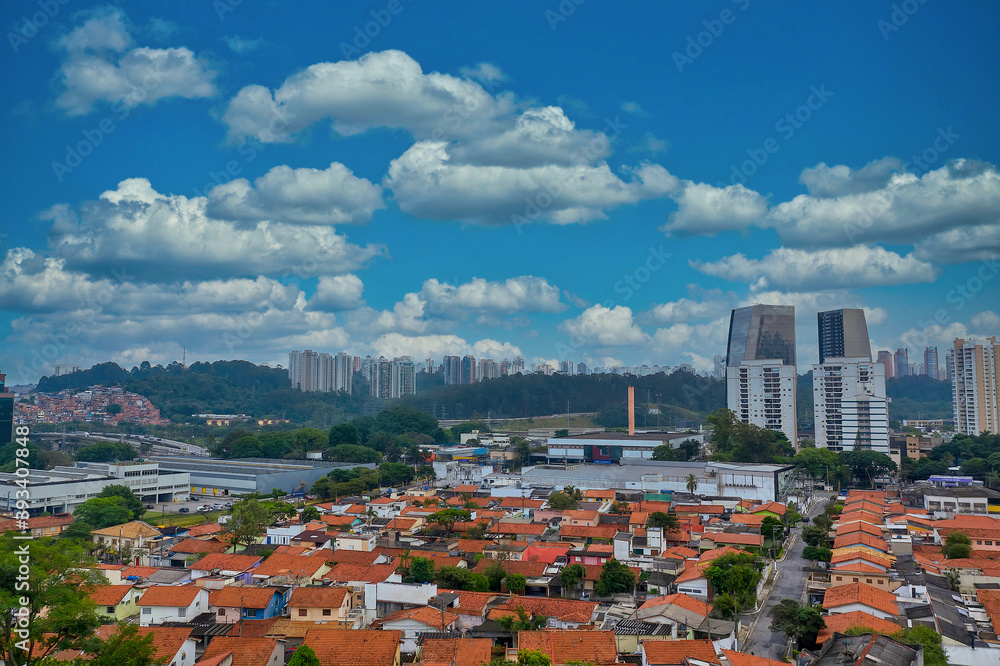 Foto aérea da zona sul de São Paulo, ambiente residencial Stock Photo ...