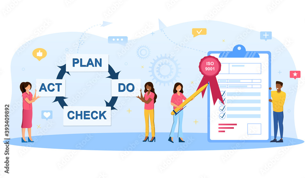 ISO 9001 quality management system. Standard, international ...