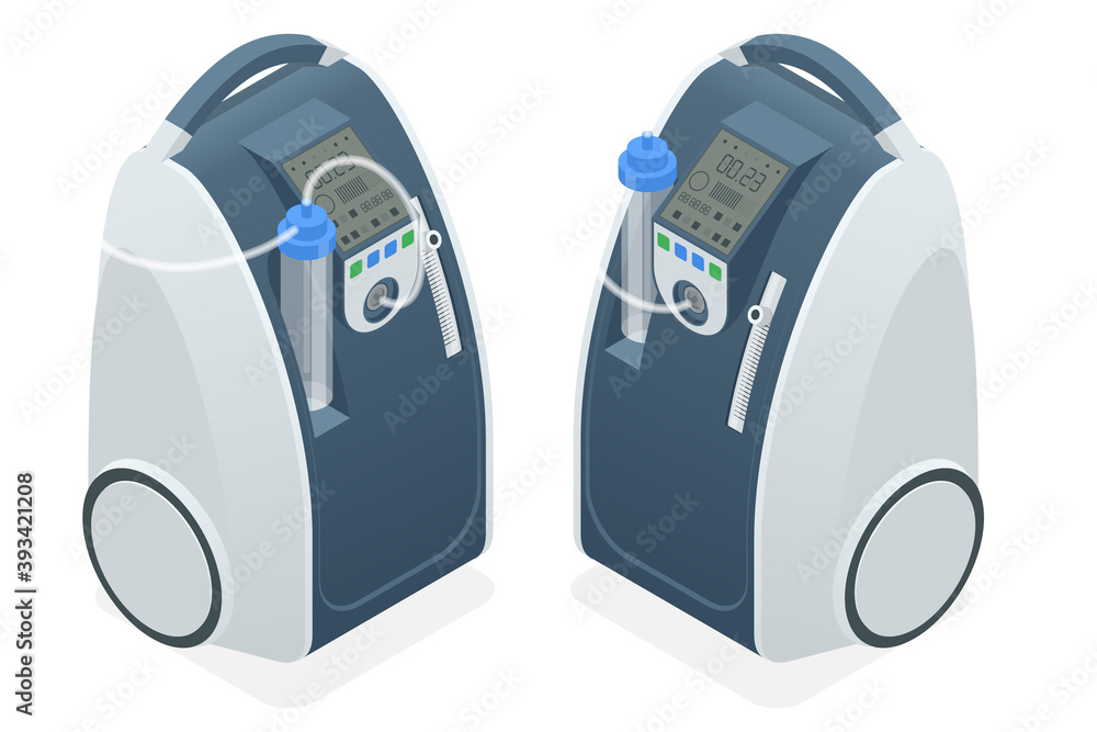 Isometric Home Medical Oxygen Concentrator. Medical oxygen ...