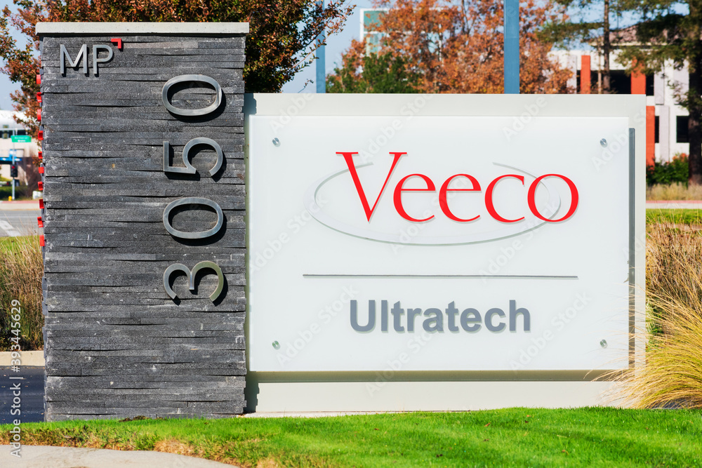 Veeco Ultratech sign at Silicon Valley campus of Veeco Instruments, Inc ...