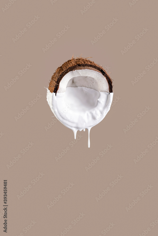 Coconut Dripping With Paint Stock Photo | Adobe Stock