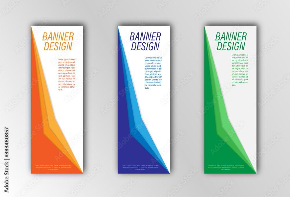 Abstract vector banner template. Illustration for the design of banners ...