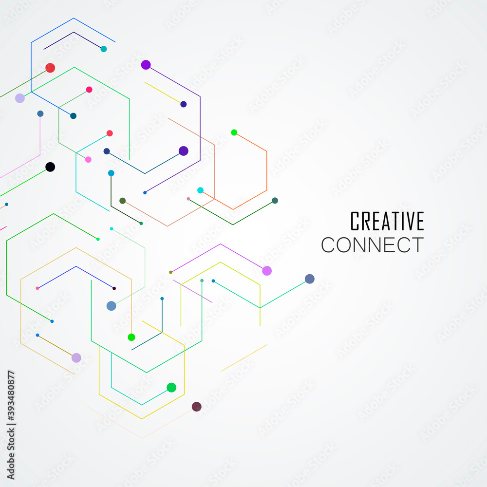 Abstract network design. Digital technology background. Creative vector ...
