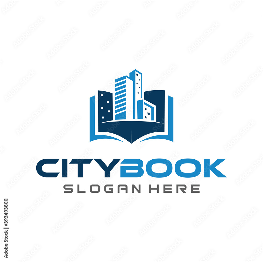 Building book logo icon design Illustration. Education building logo ...