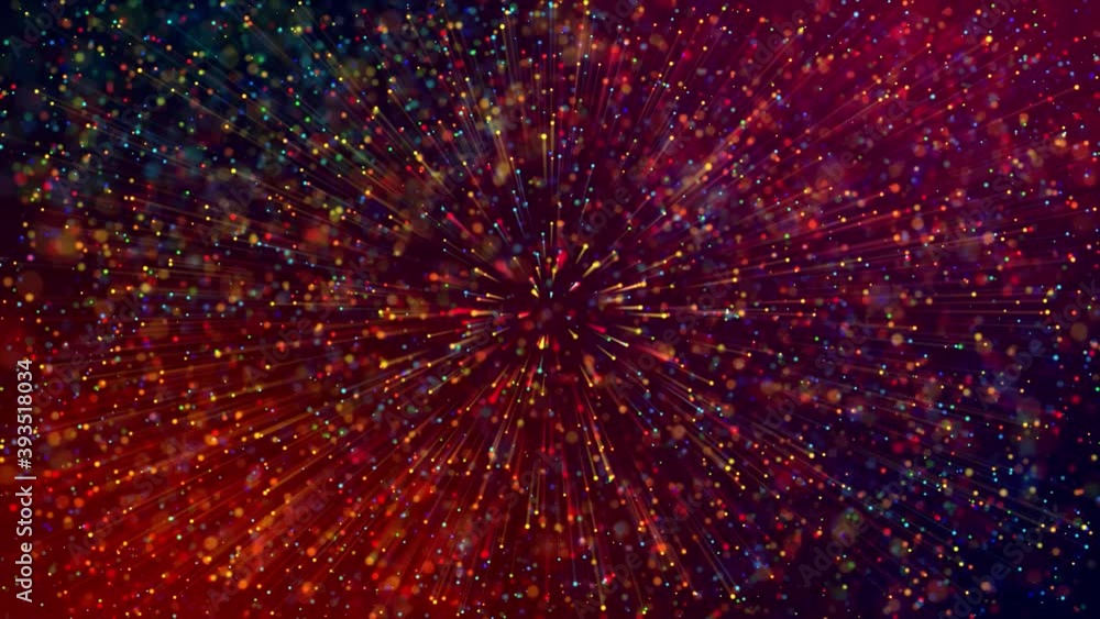 Glow multicolor sparkling particles for bright festive events. 4k ...