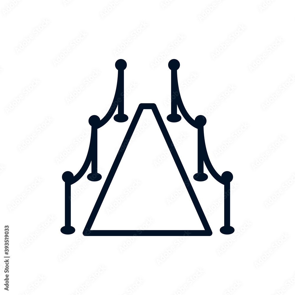 Red carpet, vip outline icons. Vector illustration. Editable stroke ...