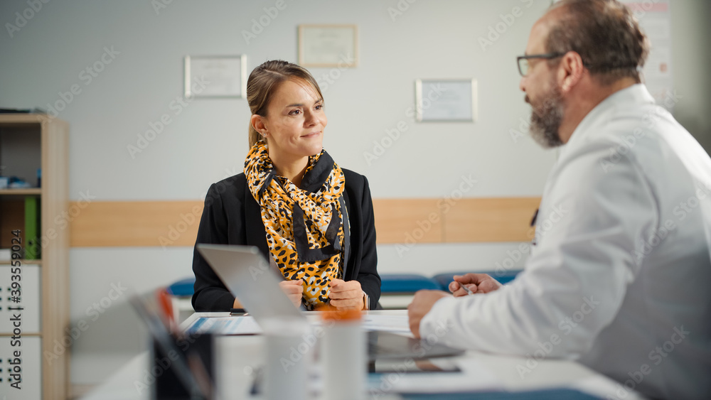 Hispanic Doctor Consultation Office: Hispanic Female Patient Describes ...