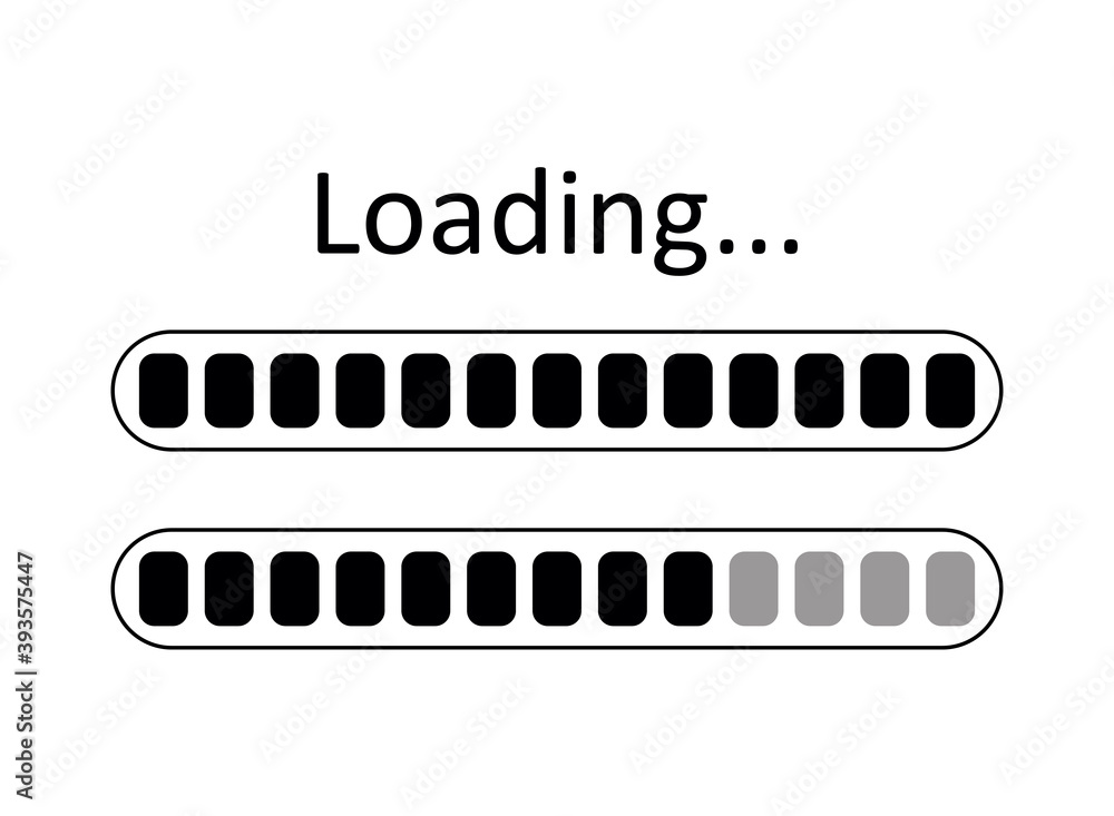 Vector illustration of loading icons. Progress symbol for graphic and ...