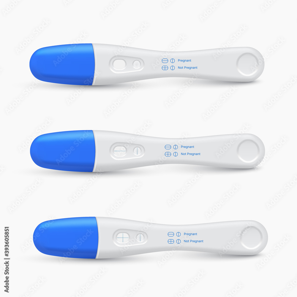 Pregnancy test for home use realistic templates set. Ovulation ...
