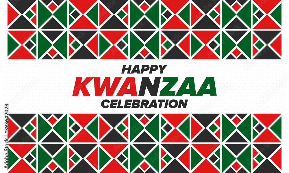 Kwanzaa Happy Celebration. African and African-American culture holiday ...