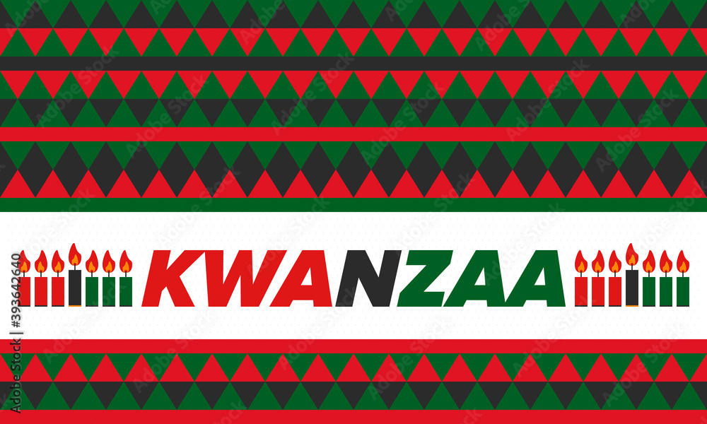 Kwanzaa Happy Celebration. African and African-American culture holiday ...