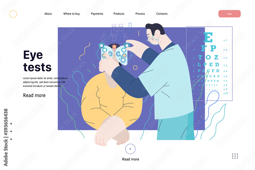 Medical tests template - c -modern flat vector concept digital ...