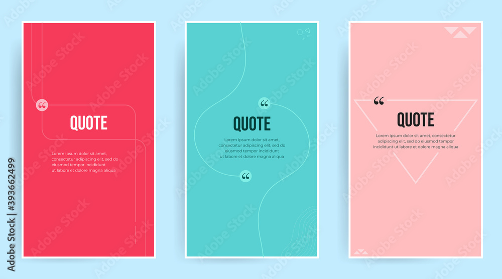 Vector illustration for making quotes that can be used as posters or ...