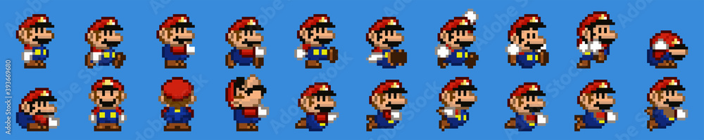 TASHKENT, UZBEKISTAN - NOVEMBER 9, 2020: Super Mario World pixelated ...