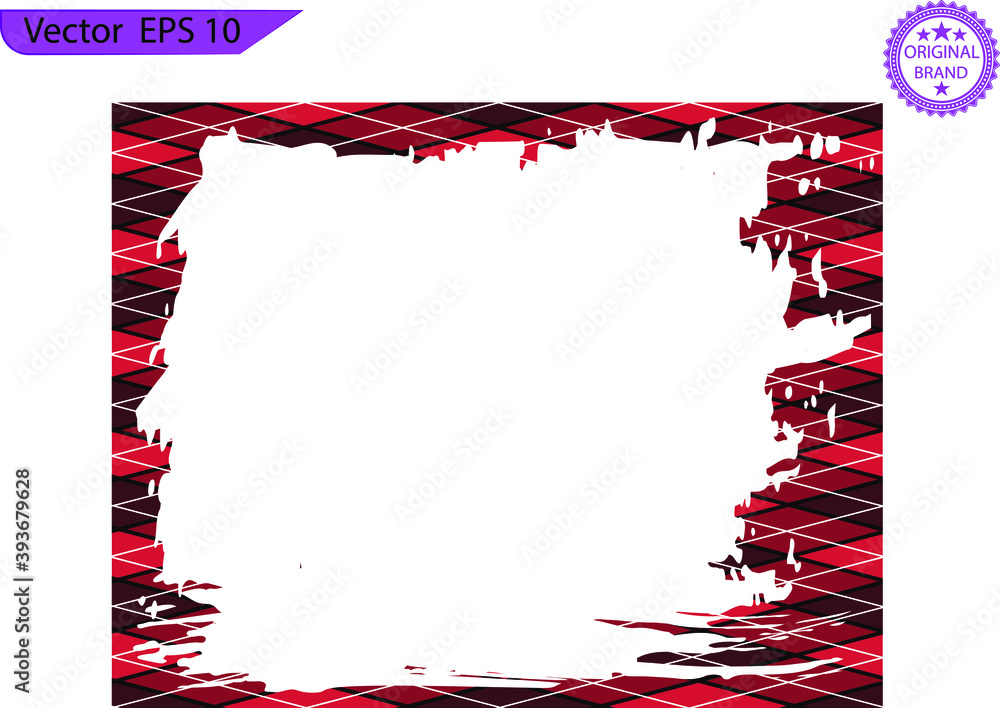 Rectangle brush borders and frames, pattern geometric vintage frame ...