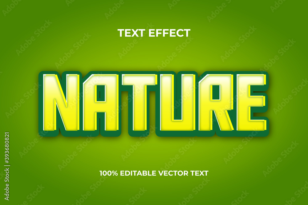 3d text effect nature light green text effect with an editable file ...