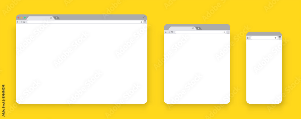 Browser mockups. Set of Flat blank browser windows for different ... Browser mockups. Set of Flat blank browser windows for different ...